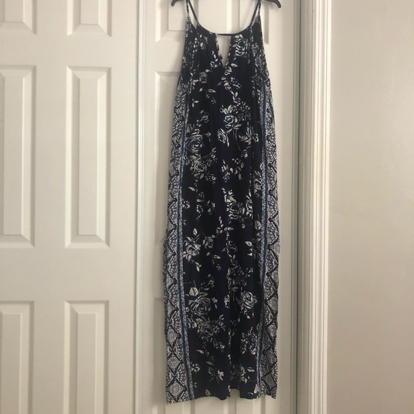 Angie | Dresses | Angie Maxi Dress Print Blue Navy | Poshmark